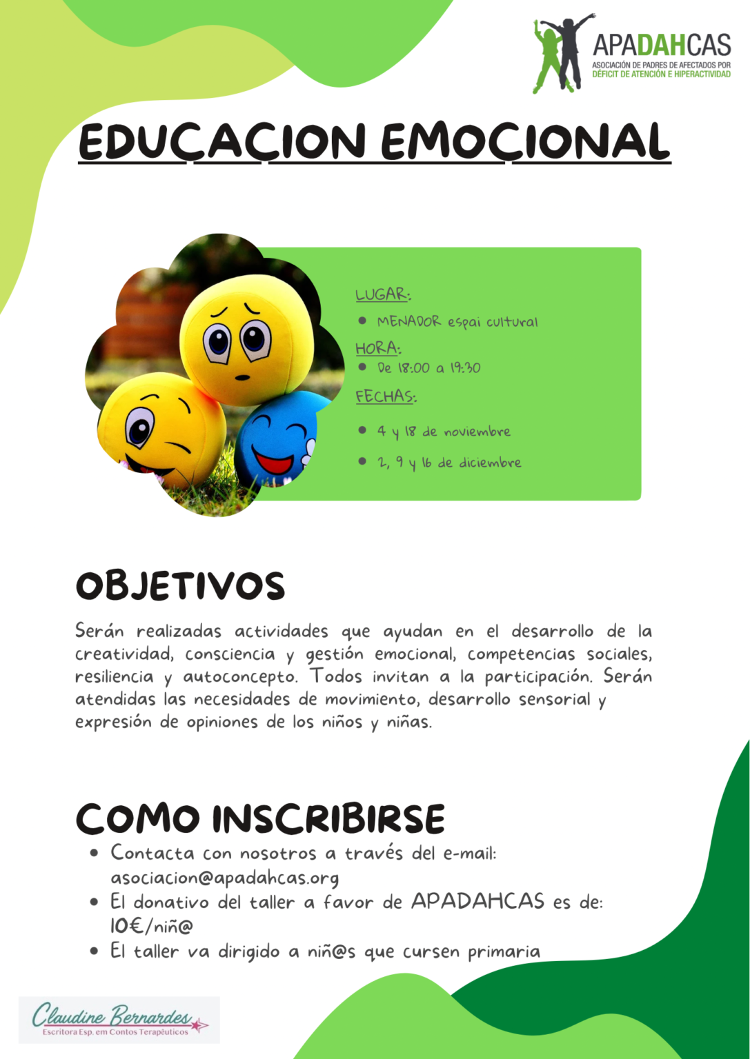 Taller Educación Emocional | APADAHCAS